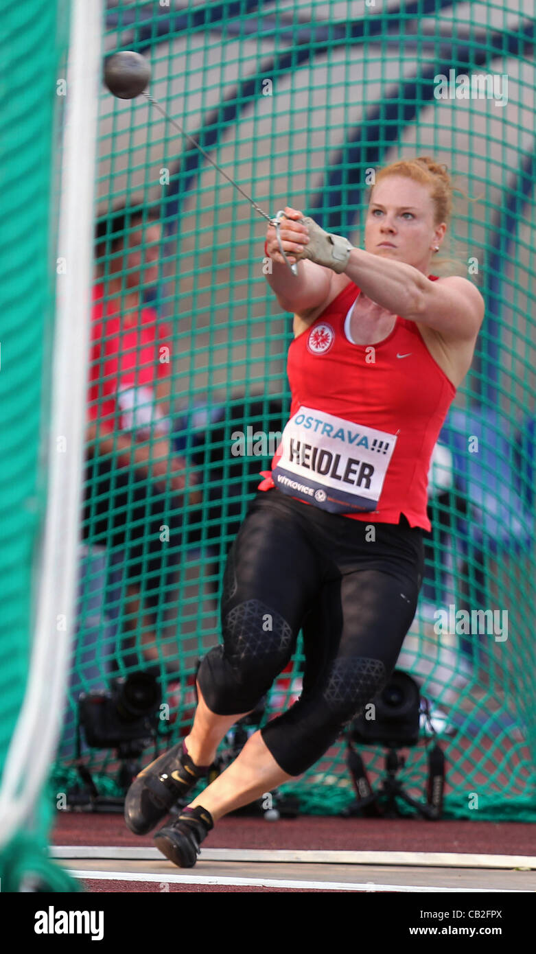 German hammer thrower Betty Heidler pictured during Golden Spike ...