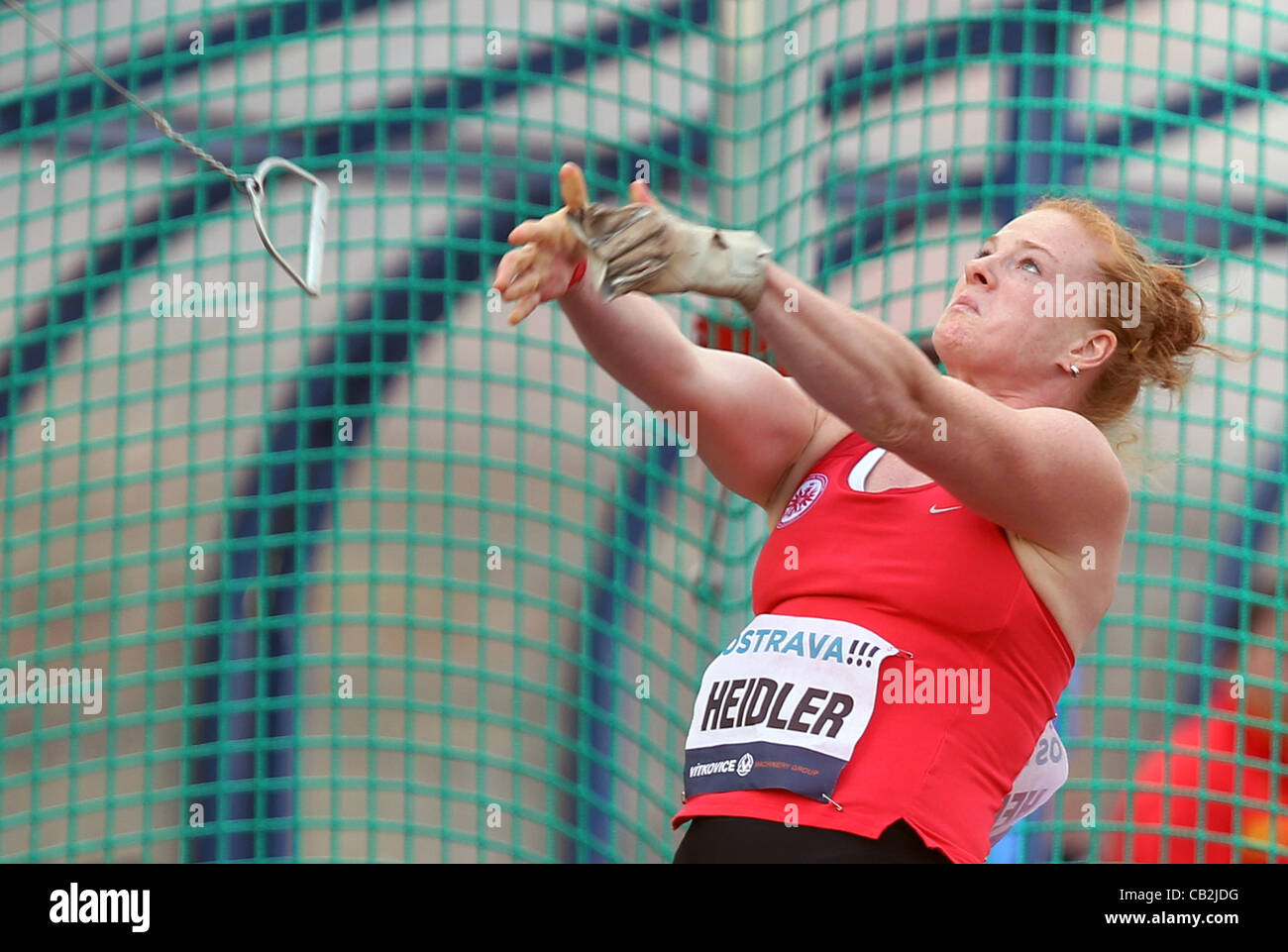German hammer thrower Betty Heidler pictured during Golden Spike ...