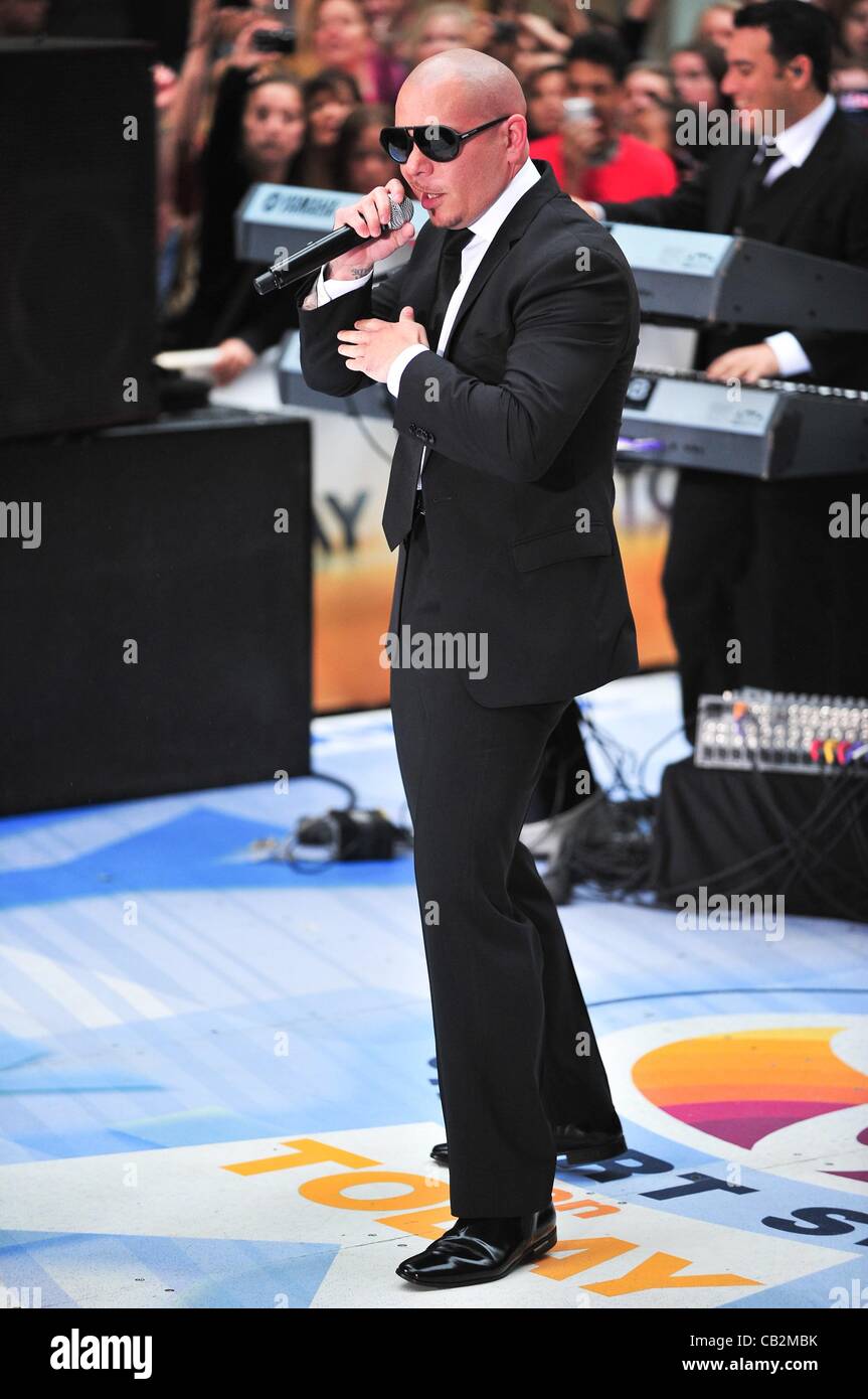 Pitbull on stage for NBC Today Show Summer Concert Series with Pitbull ...