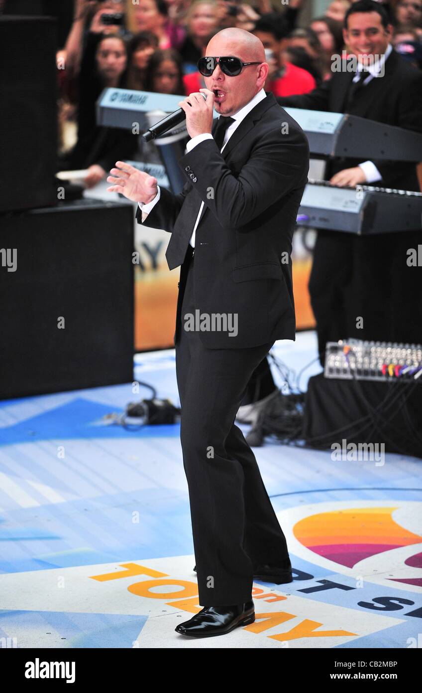 Pitbull on stage for NBC Today Show Summer Concert Series with Pitbull ...
