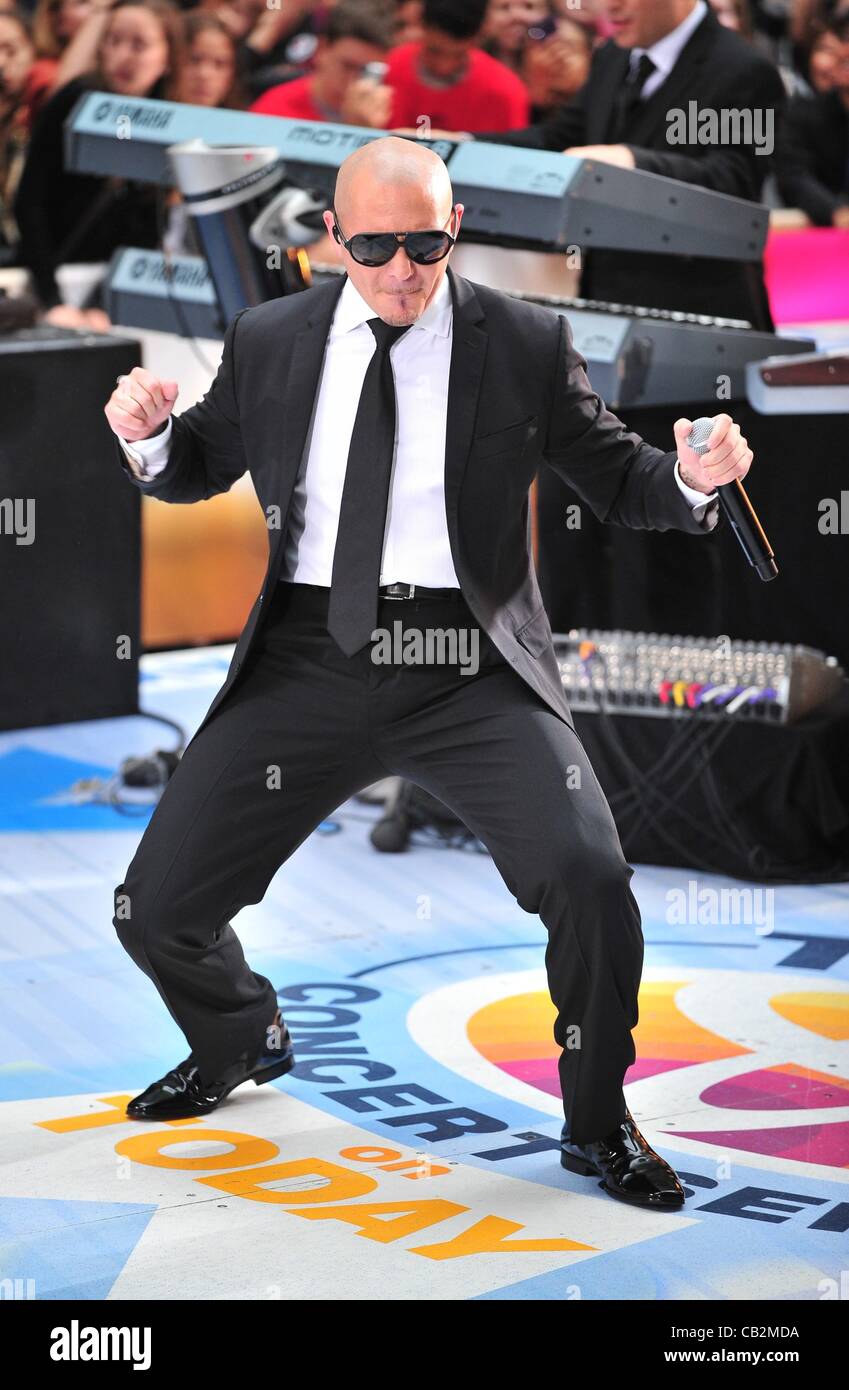 Pitbull on stage for NBC Today Show Summer Concert Series with Pitbull ...