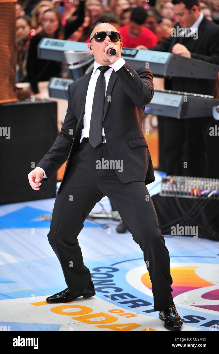 Pitbull on stage for NBC Today Show Summer Concert Series with Pitbull ...