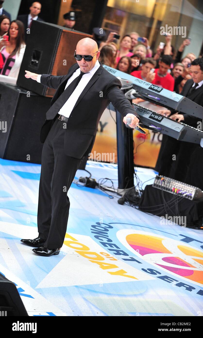 Pitbull on stage for NBC Today Show Summer Concert Series with Pitbull ...