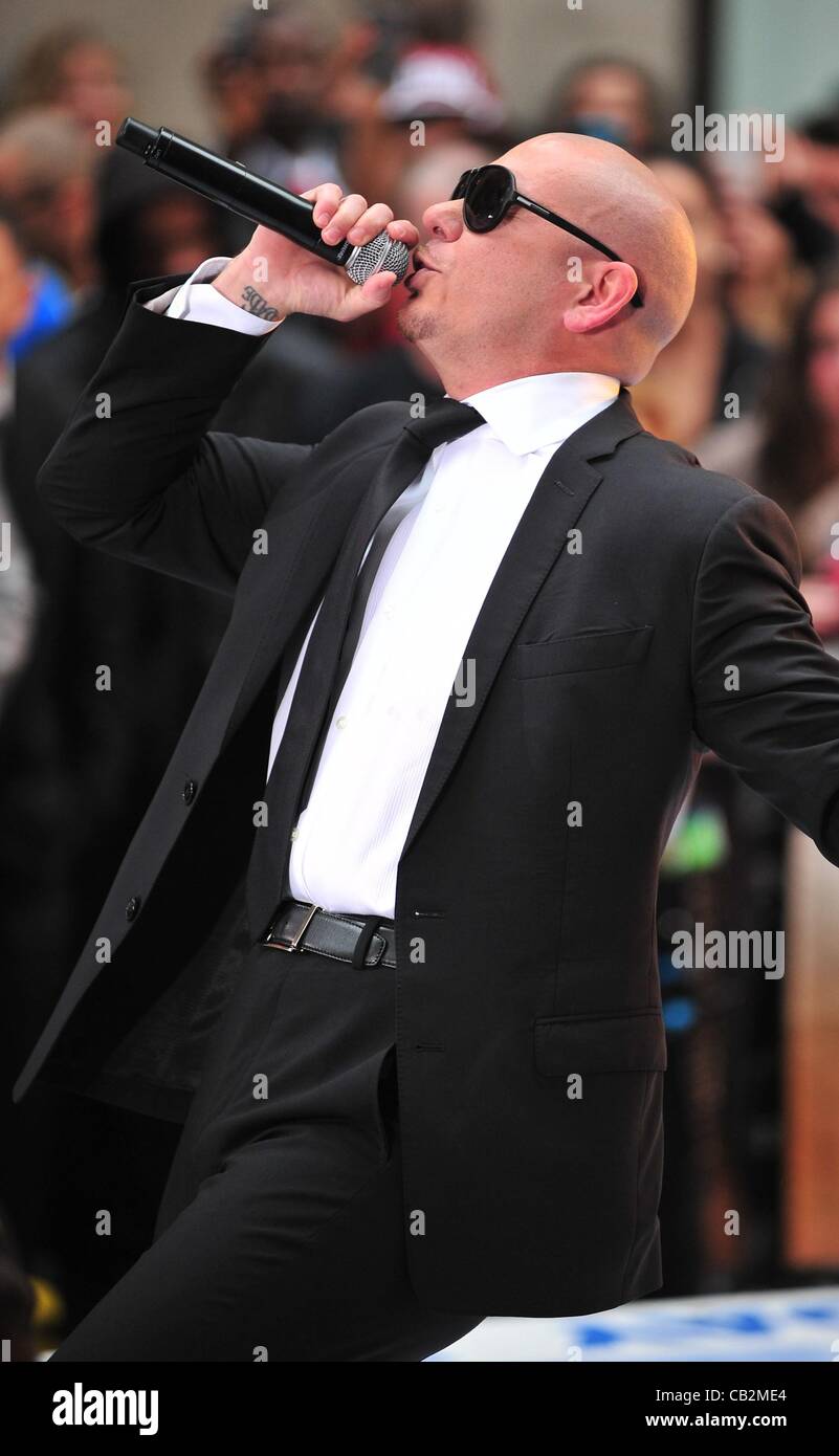 Pitbull on stage for NBC Today Show Summer Concert Series with Pitbull ...