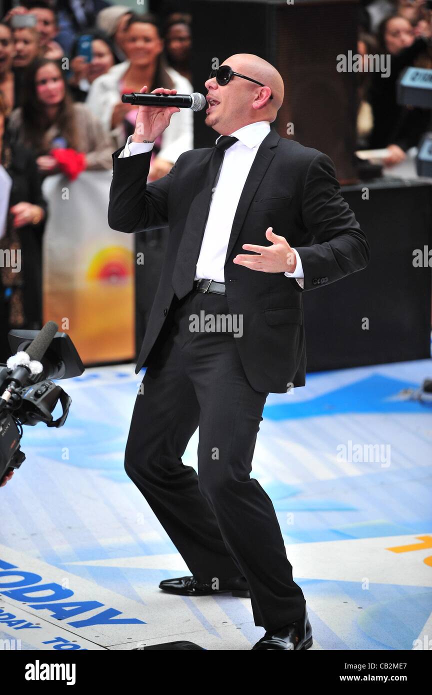 Pitbull on stage for NBC Today Show Summer Concert Series with Pitbull ...