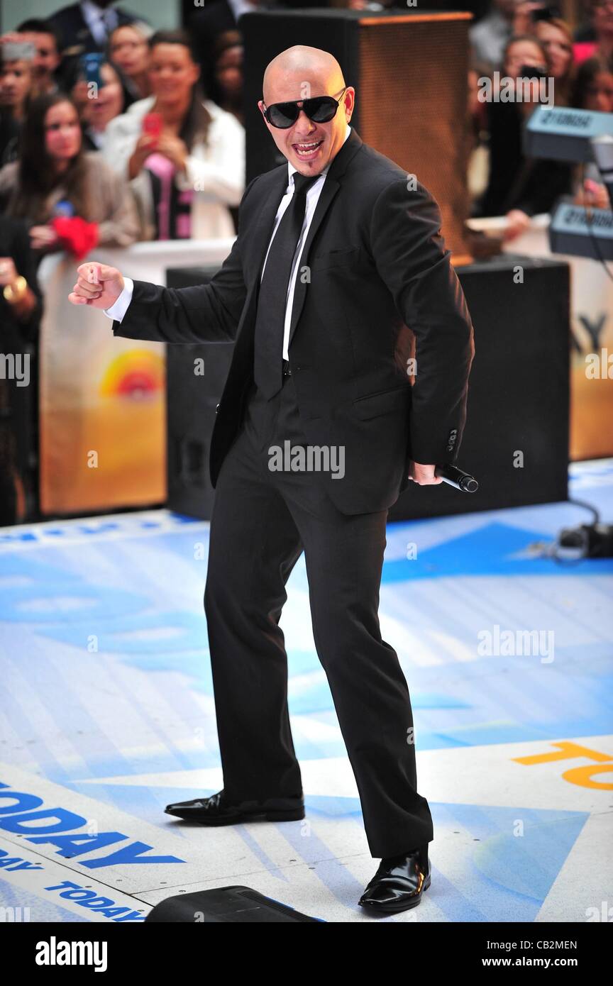 Pitbull on stage for NBC Today Show Summer Concert Series with Pitbull ...