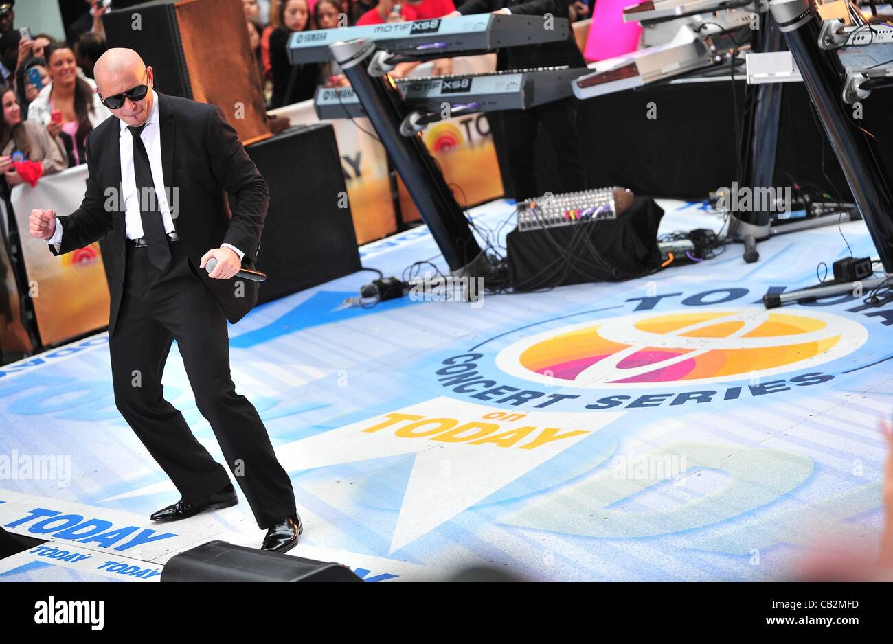 Pitbull on stage for NBC Today Show Summer Concert Series with Pitbull ...