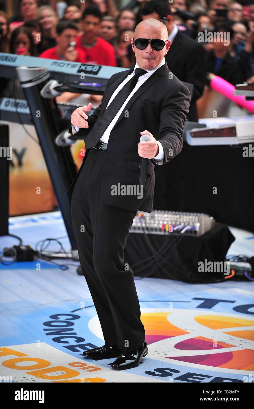 Pitbull on stage for NBC Today Show Summer Concert Series with Pitbull ...