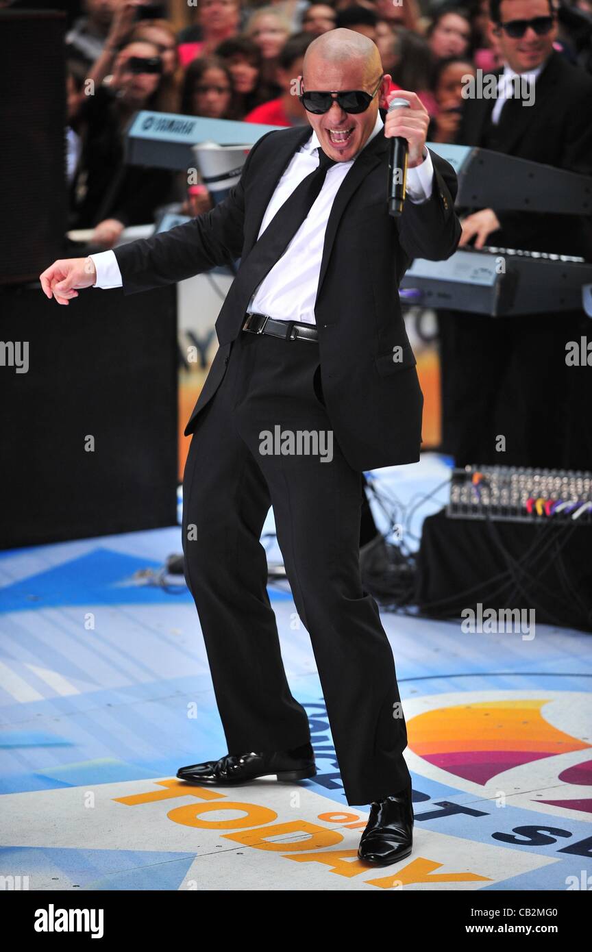 Pitbull on stage for NBC Today Show Summer Concert Series with Pitbull ...