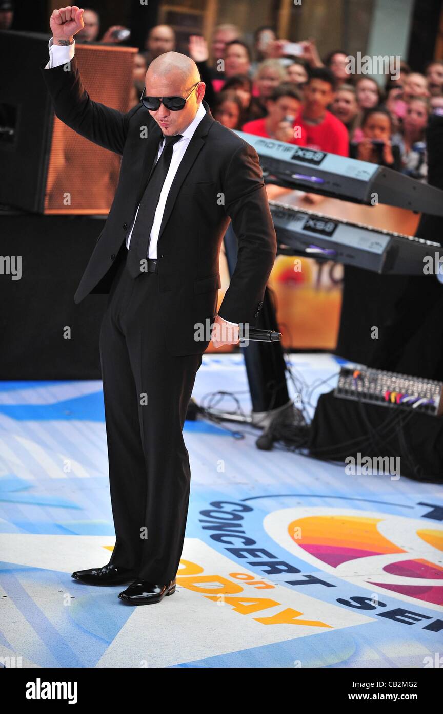 Pitbull on stage for NBC Today Show Summer Concert Series with Pitbull ...