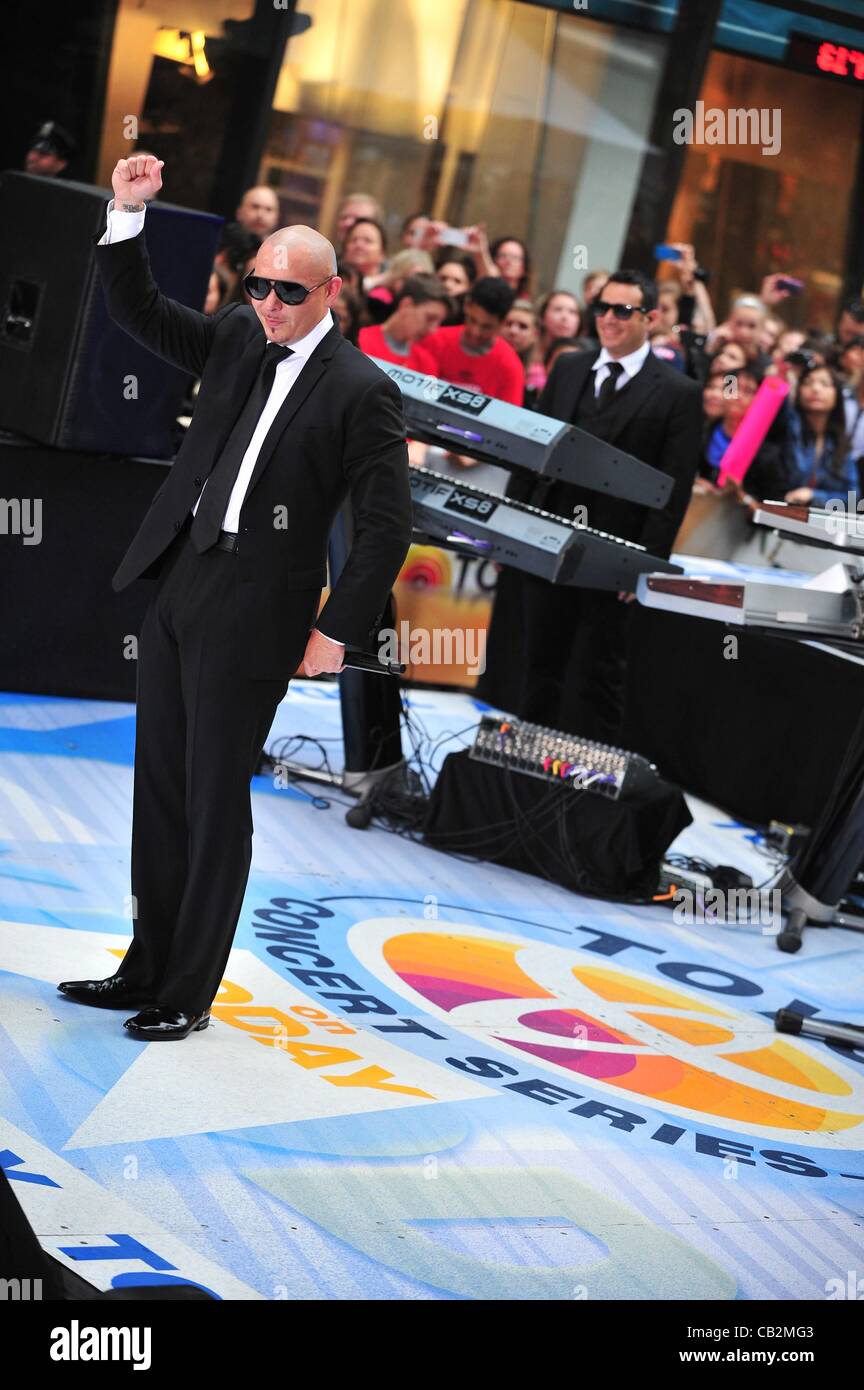 Pitbull on stage for NBC Today Show Summer Concert Series with Pitbull ...