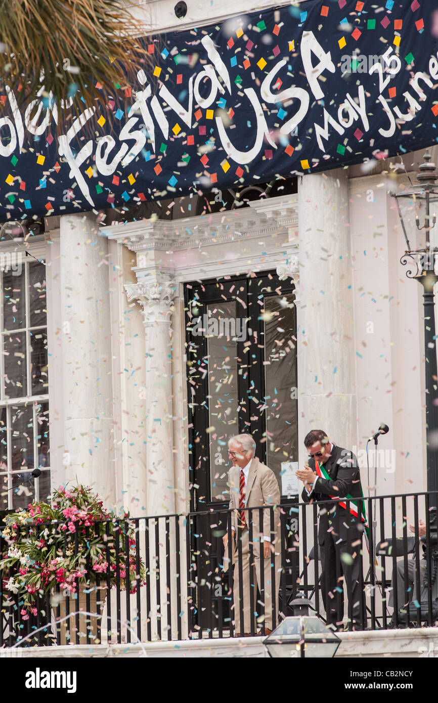 Charleston Mayor Joseph P. Riley bows with Mayor Daniele Benedetti of ...