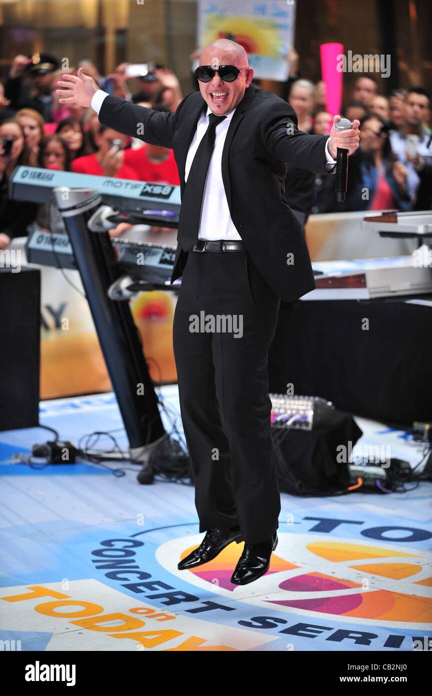 Pitbull on stage for NBC Today Show Summer Concert Series with Pitbull ...