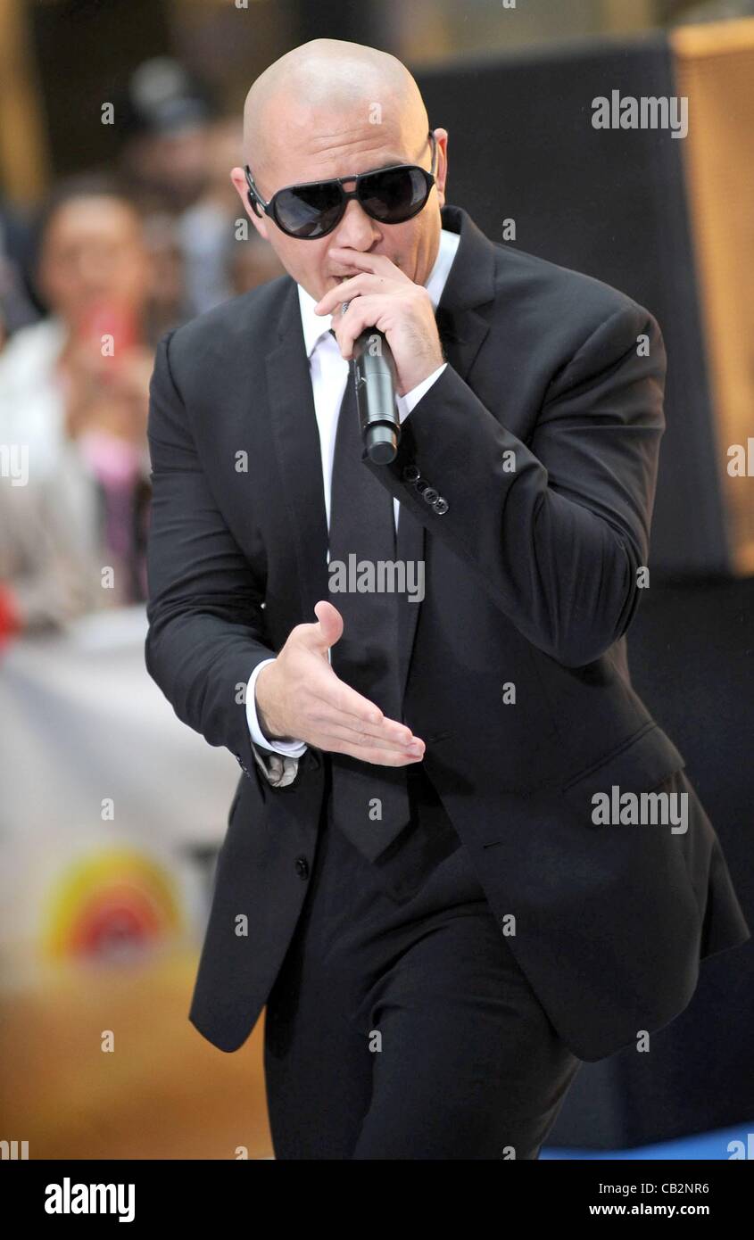 Pitbull on stage for NBC Today Show Summer Concert Series with Pitbull ...