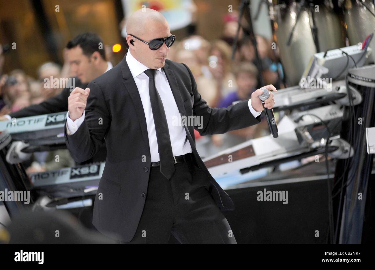 Pitbull on stage for NBC Today Show Summer Concert Series with Pitbull ...