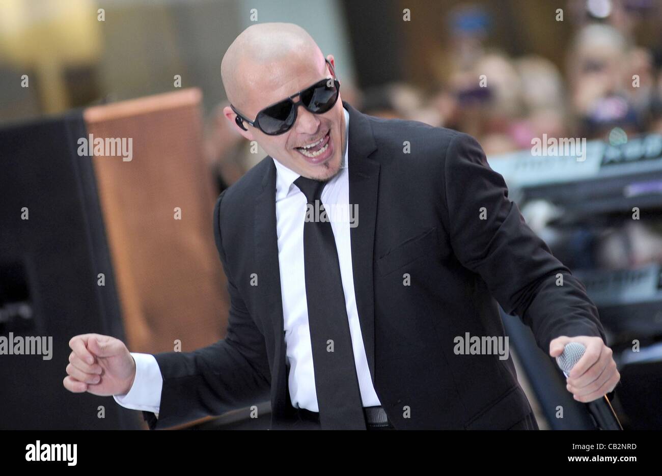 Pitbull on stage for NBC Today Show Summer Concert Series with Pitbull ...