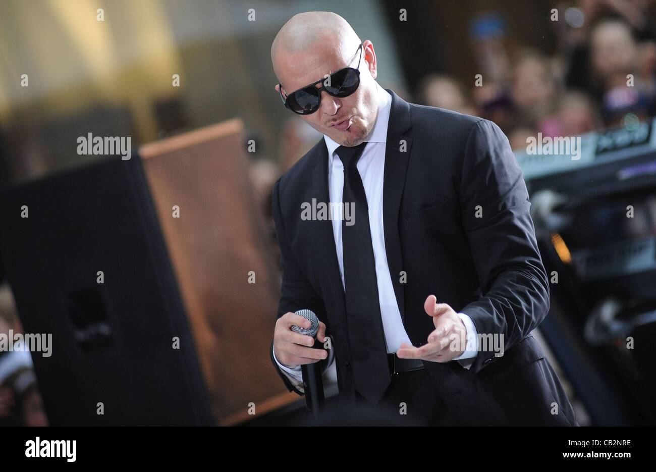 Pitbull on stage for NBC Today Show Summer Concert Series with Pitbull ...