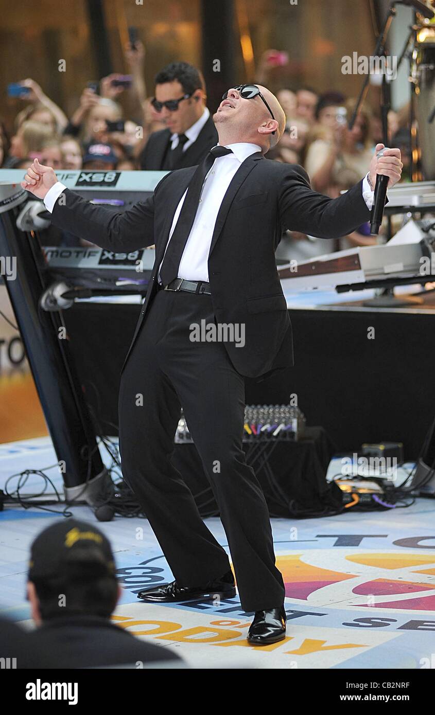 Pitbull on stage for NBC Today Show Summer Concert Series with Pitbull ...