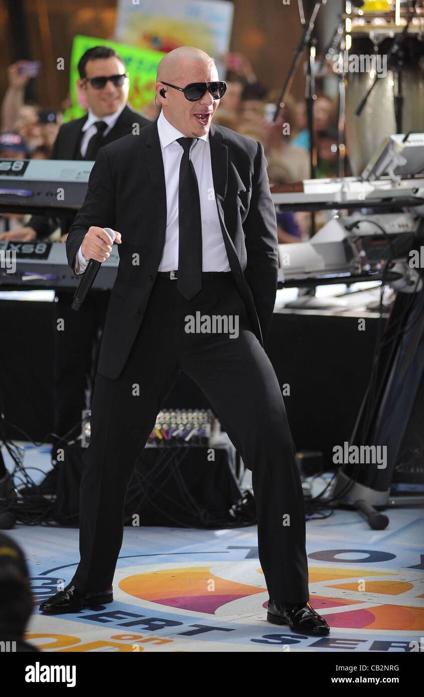 Pitbull on stage for NBC Today Show Summer Concert Series with Pitbull ...