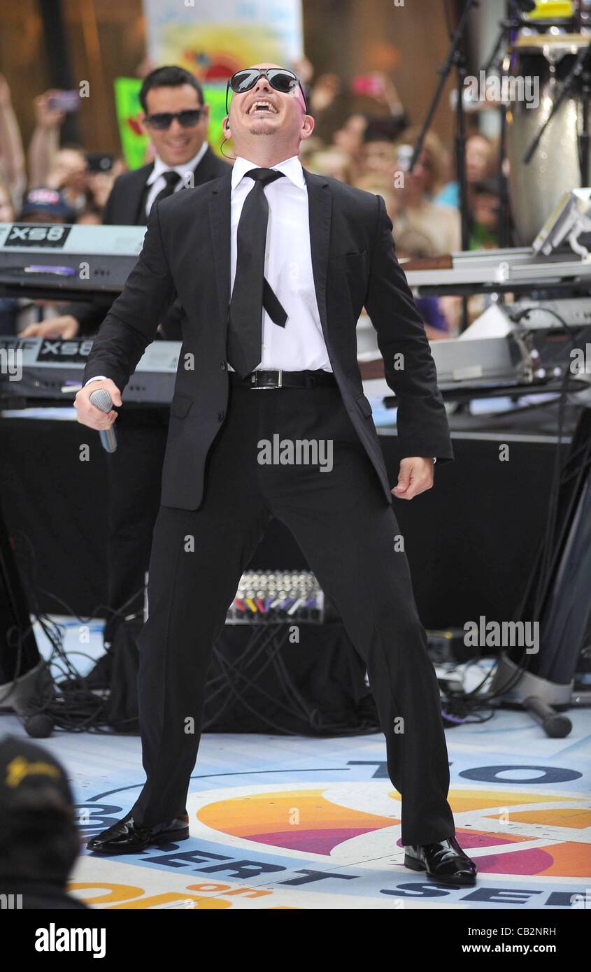 Pitbull on stage for NBC Today Show Summer Concert Series with Pitbull ...