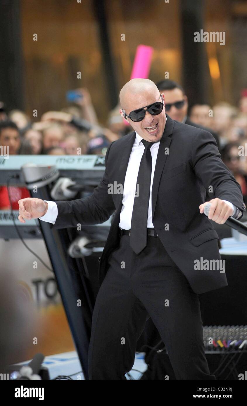 Pitbull on stage for NBC Today Show Summer Concert Series with Pitbull ...