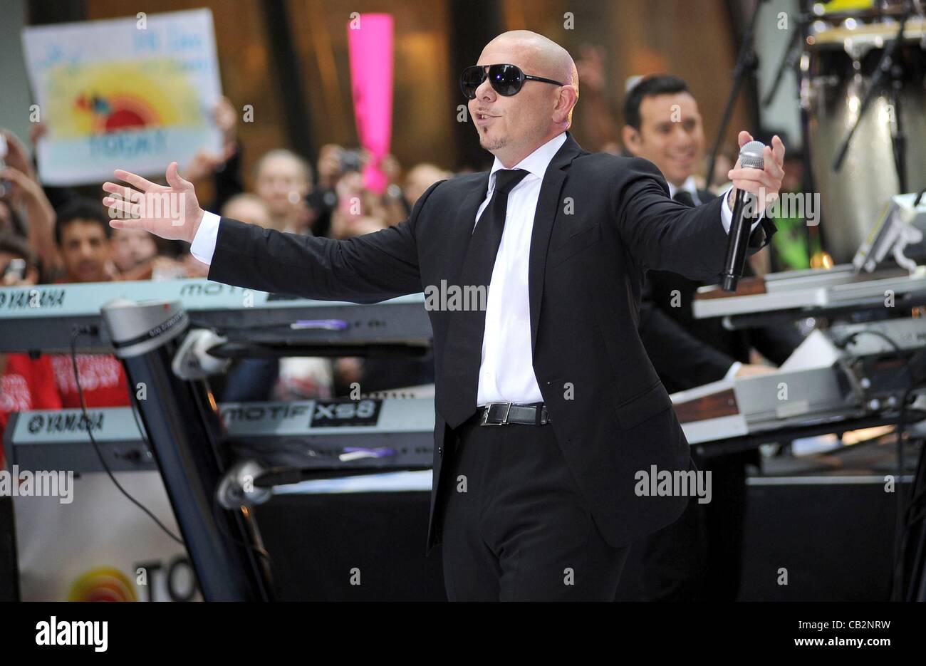 Pitbull on stage for NBC Today Show Summer Concert Series with Pitbull ...