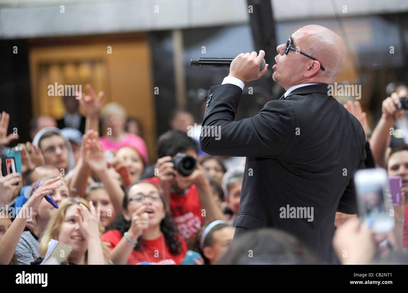 Pitbull on stage for NBC Today Show Summer Concert Series with Pitbull ...