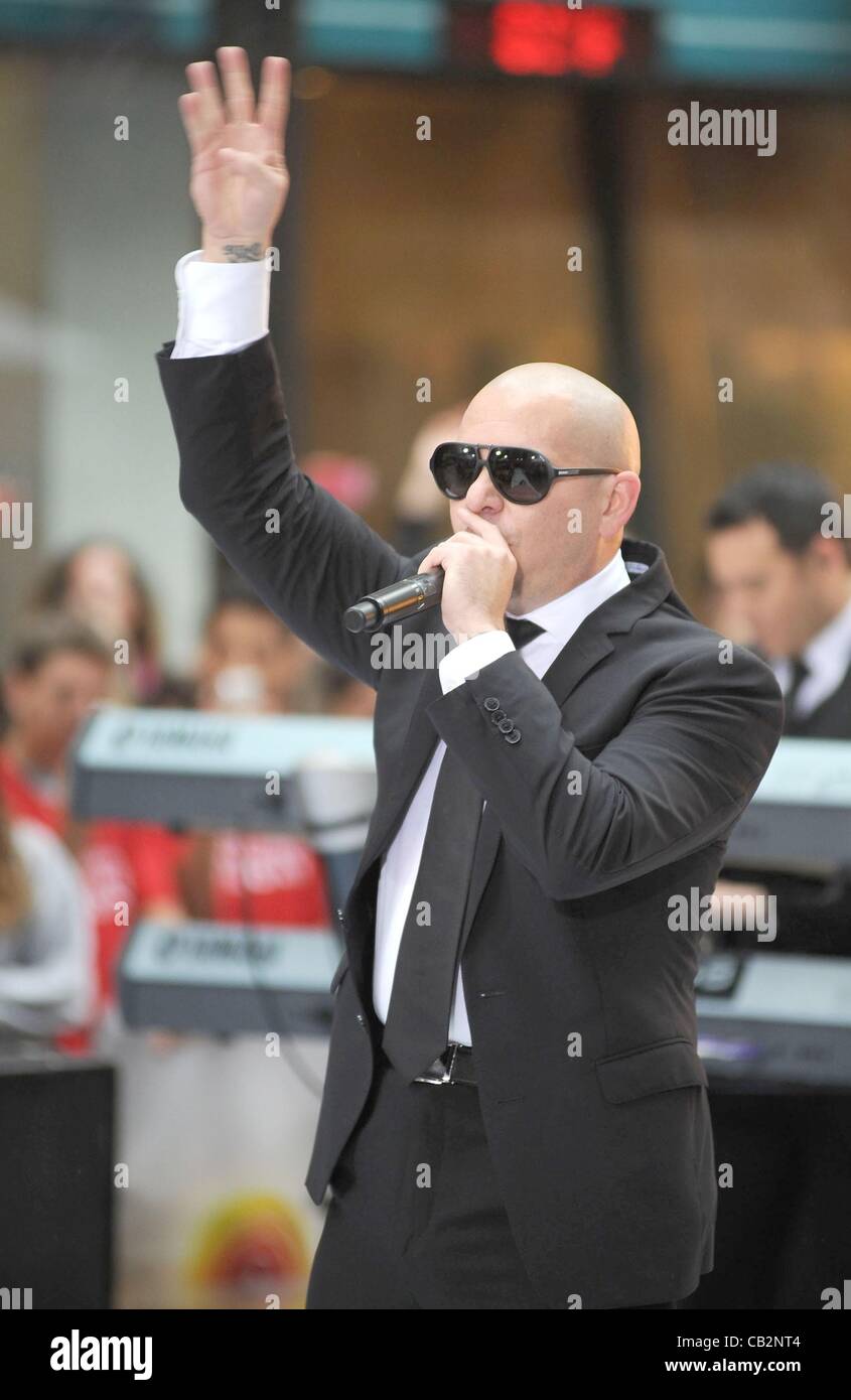 Pitbull on stage for NBC Today Show Summer Concert Series with Pitbull ...