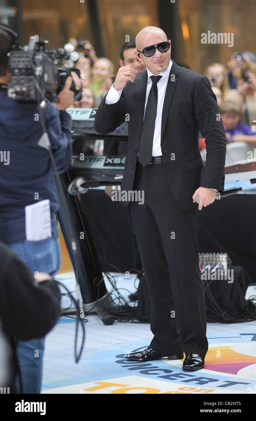 Pitbull on stage for NBC Today Show Summer Concert Series with Pitbull ...