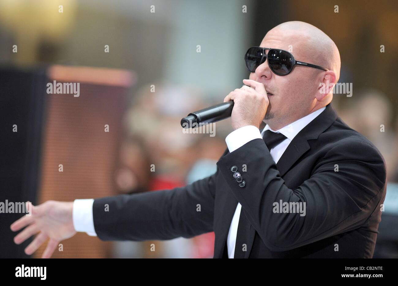 Pitbull on stage for NBC Today Show Summer Concert Series with Pitbull ...