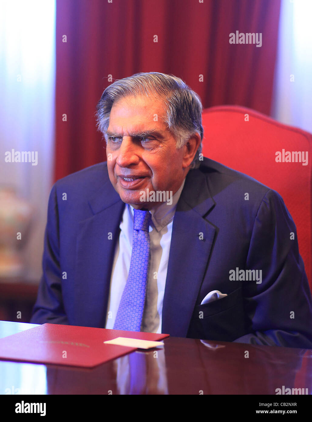 May16,2012 - Mumbai, India : Portrait of Indian industrialist Rata Tata ...