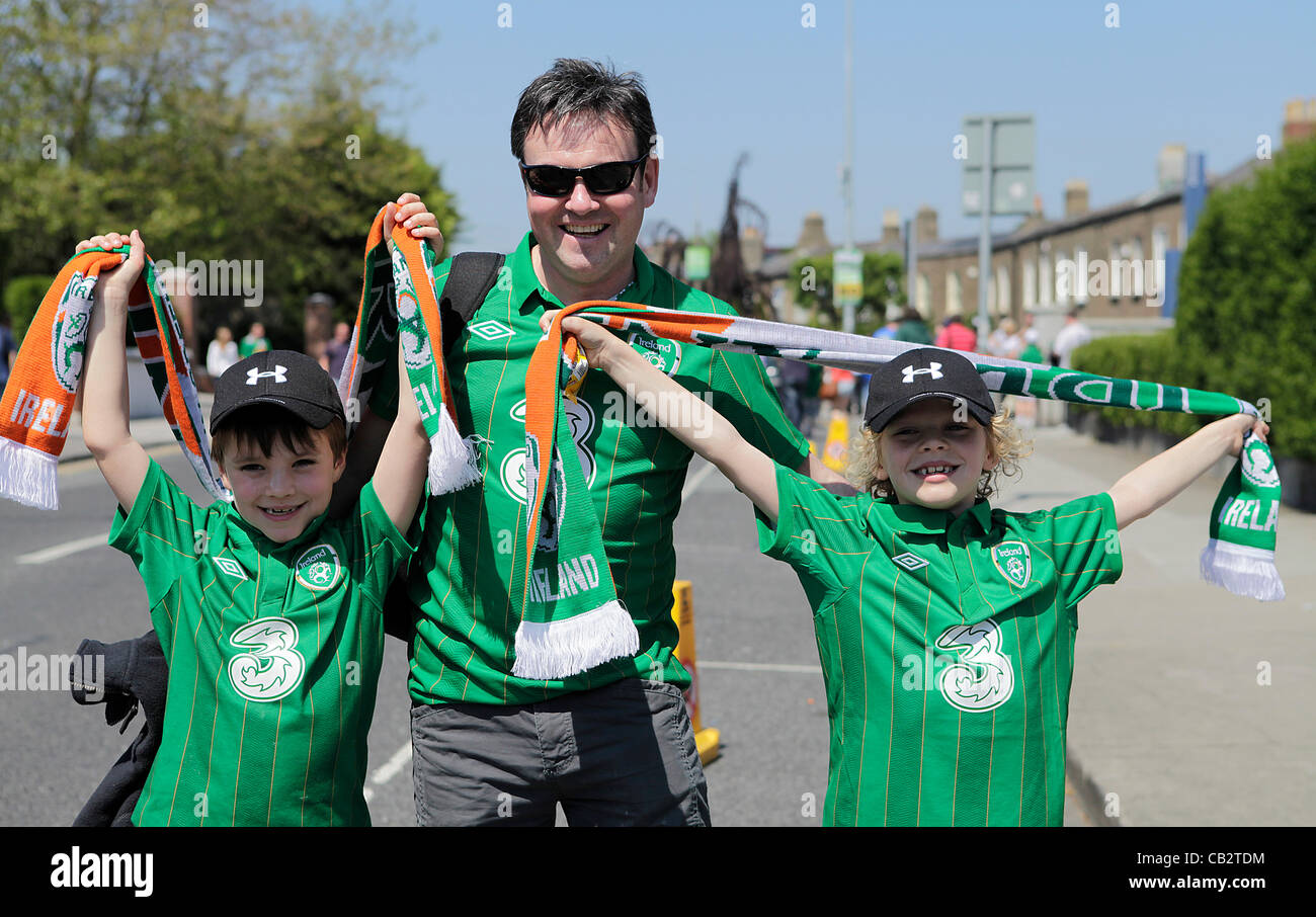 26.05.2012 - Dublin, Ireland, Irish Fans at the international Friendly ...