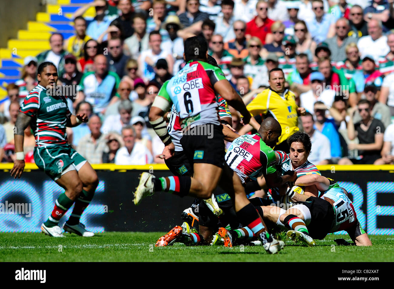 26.05.2012 Richmond, England. Leicester Tigers Winger (#14) Horacio ...