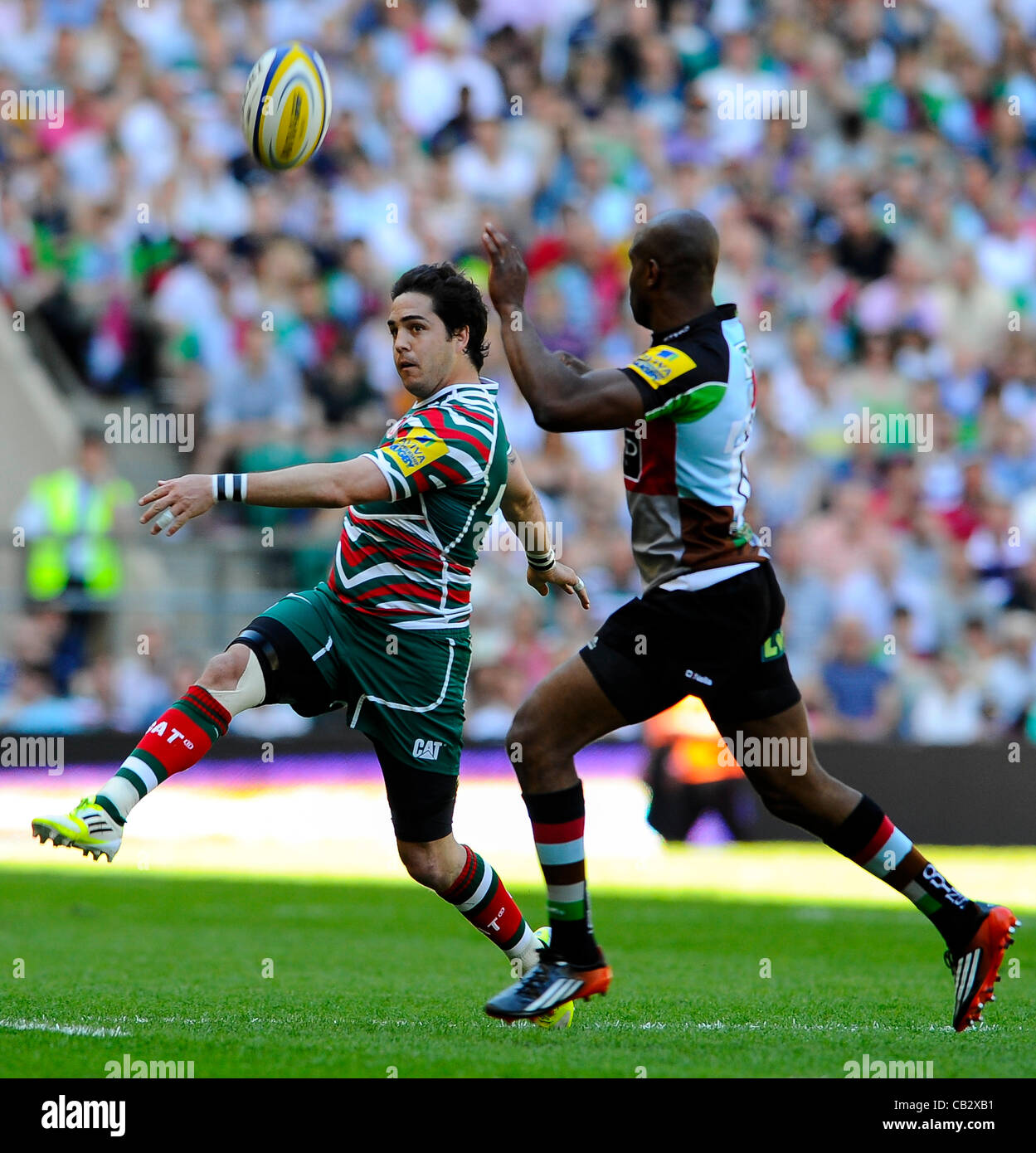 26.05.2012 Richmond, England. Leicester Tigers Winger (#14) Horacio ...