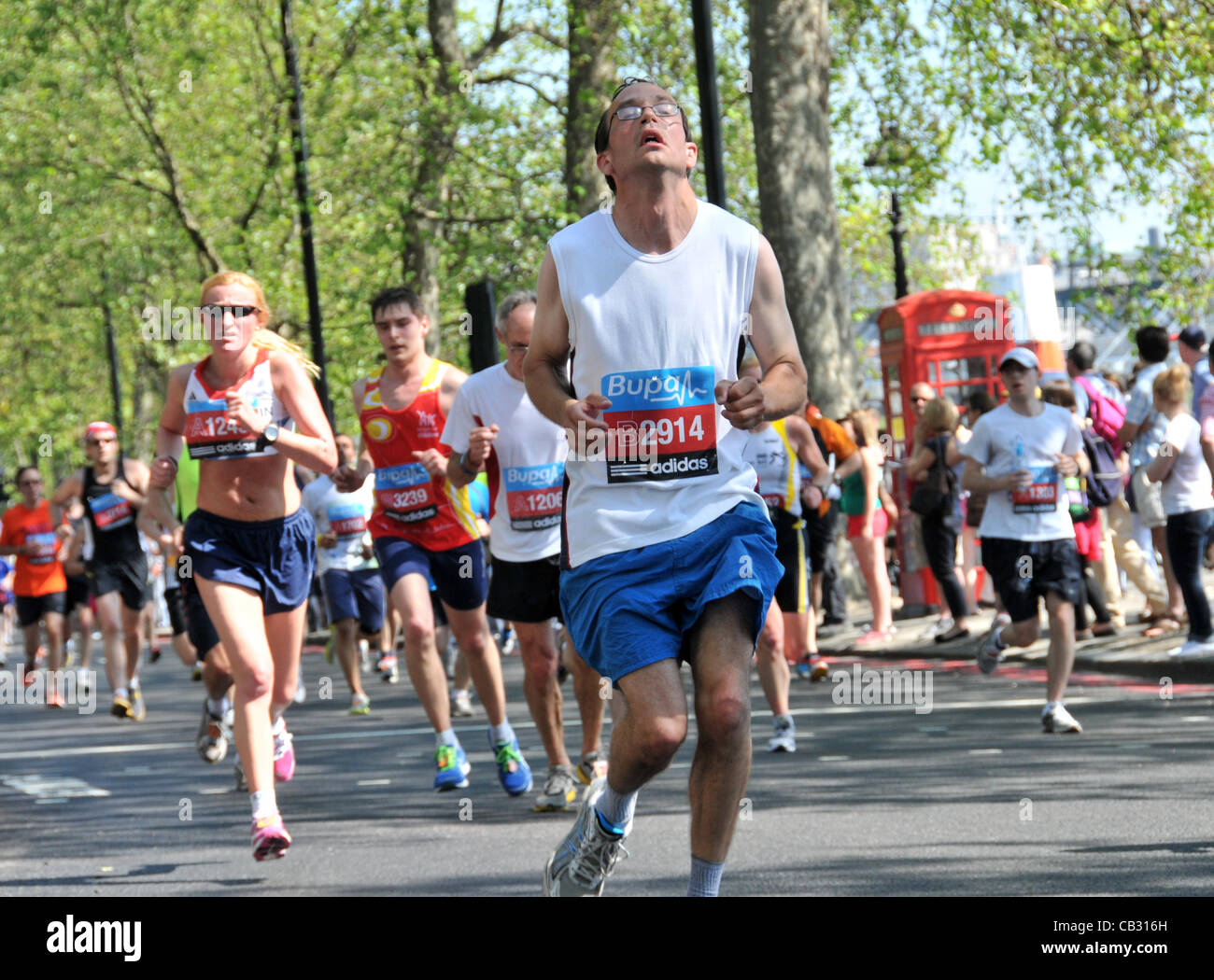 Embankment, London, UK 27th May 2012. A runner at The BUPA 10,000 race ...