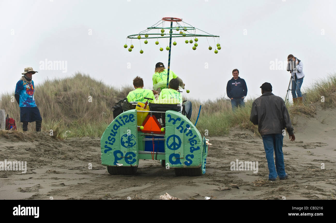 May 26, 2012 - Arcata, CA, USA - "Visualize Whirled Peas" makes its way ...