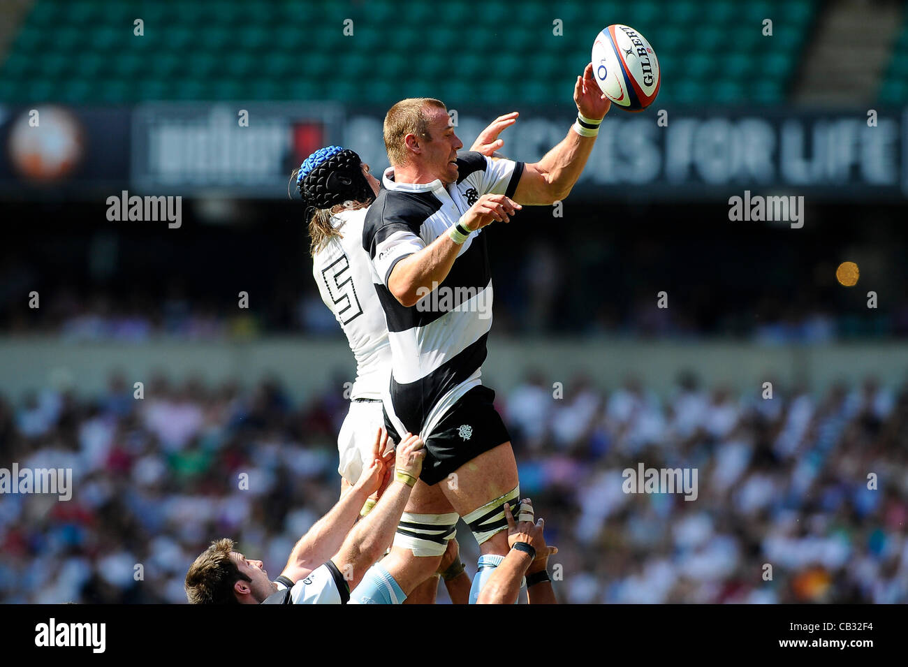 27.05.2012 Richmond, England. England Lock (#5) Tom Palmer (Stade ...