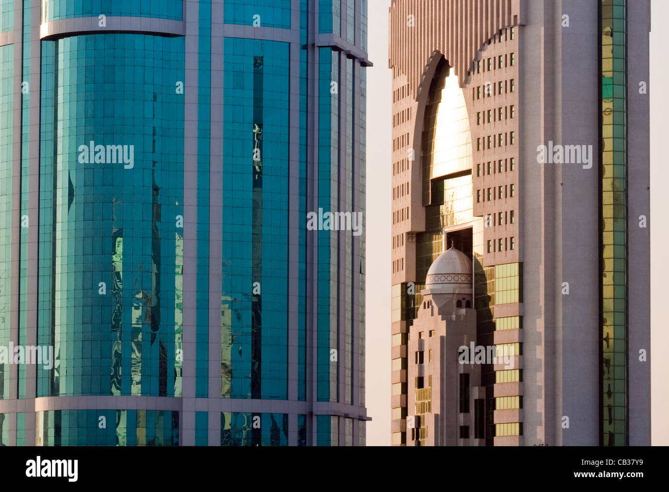 Buildings in Doha Qatar Stock Photo - Alamy