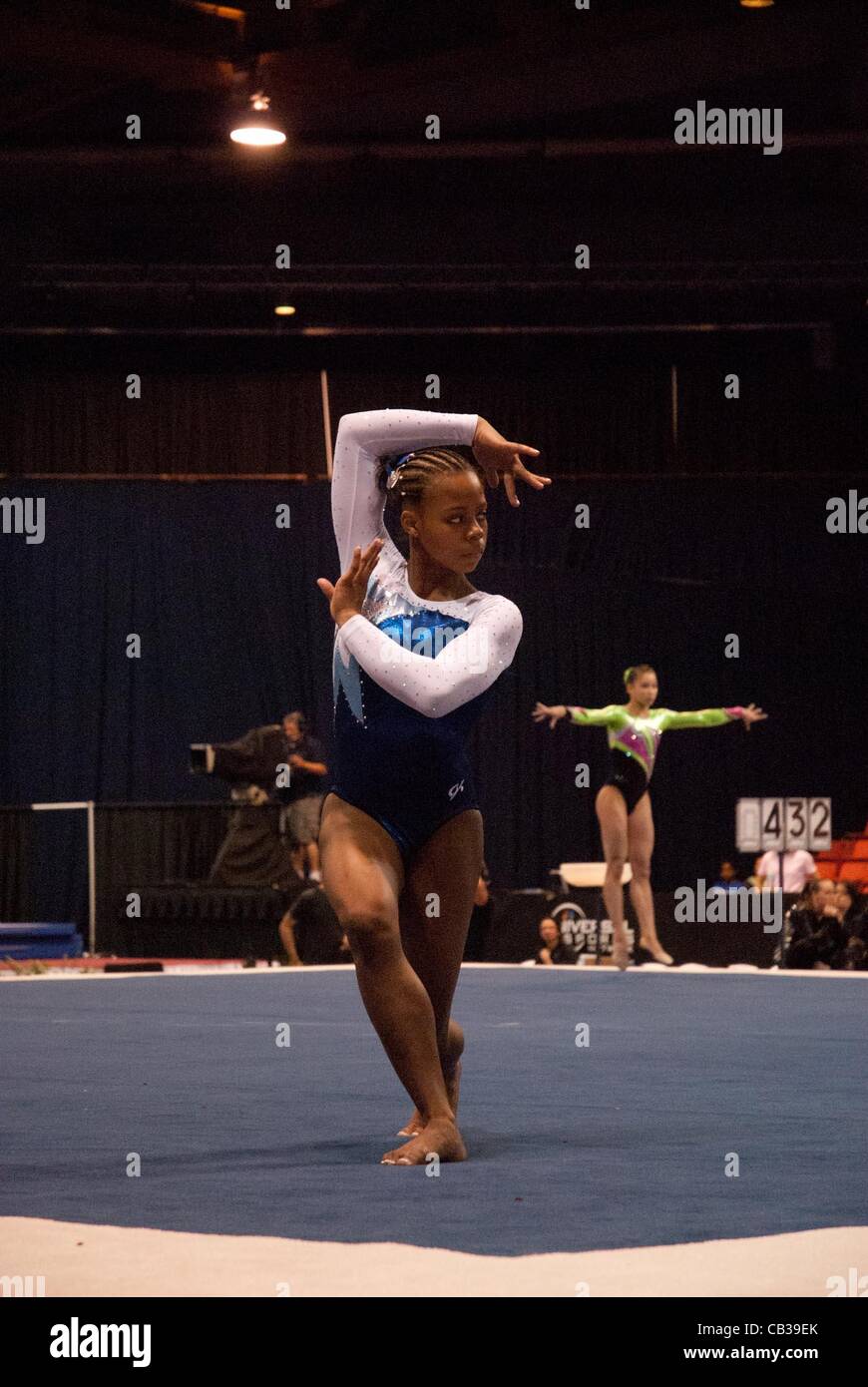 Kennedy Baker shows her style on the floor exercise Stock Photo - Alamy