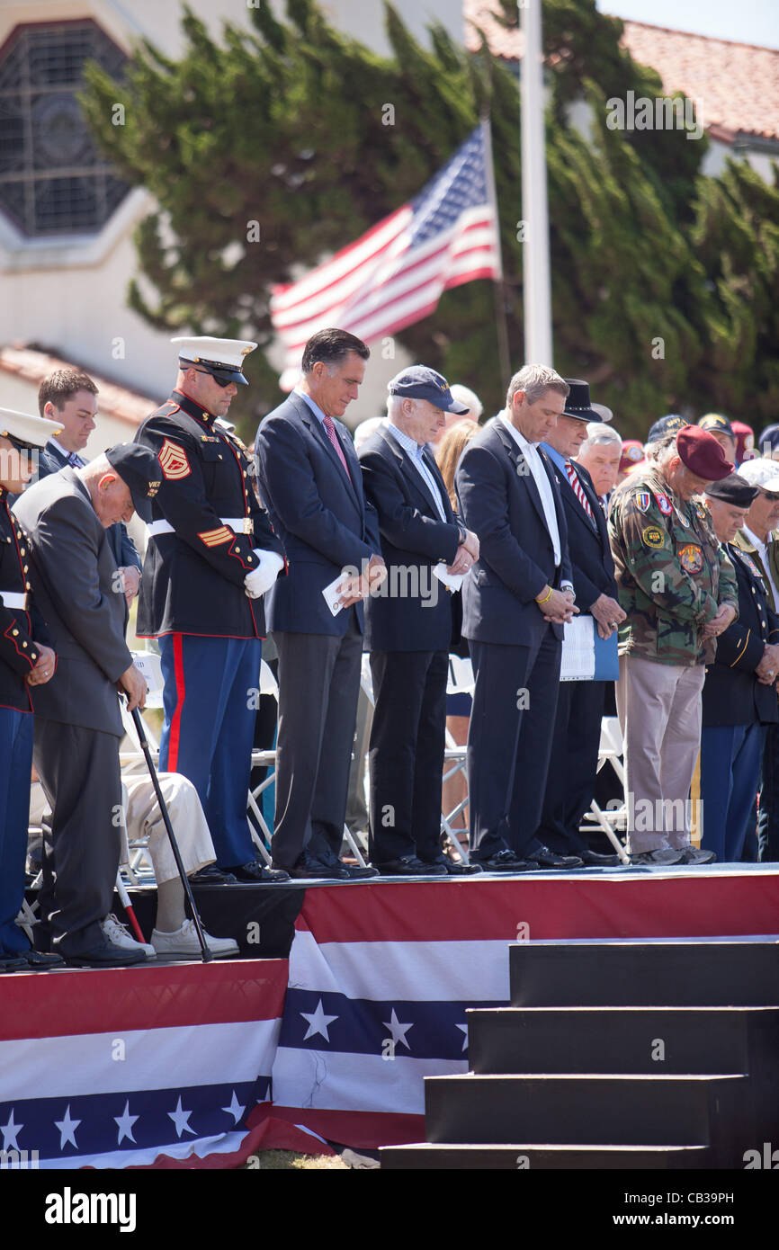 Mitt Romney visits San Diego with John McCain for a Memorial Day ...