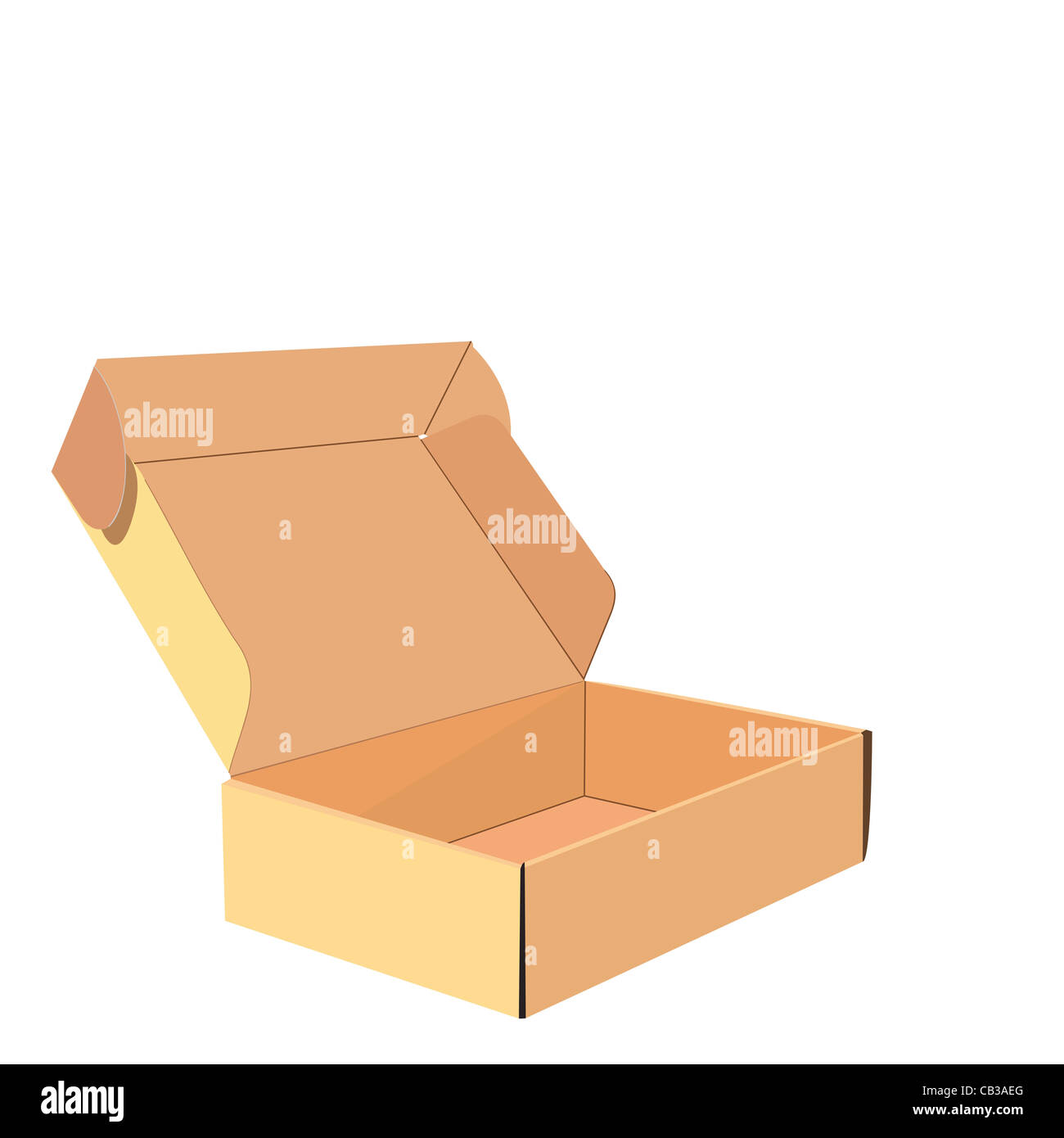 Realistic illustration of box isolated on white background - vector ...