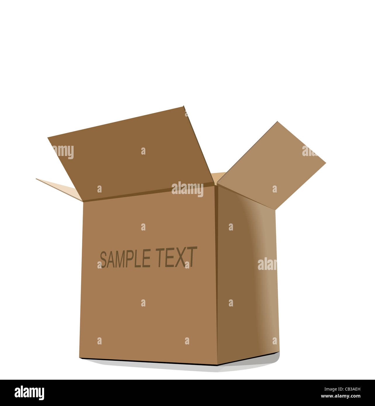 Realistic illustration of box isolated on white background - vector ...