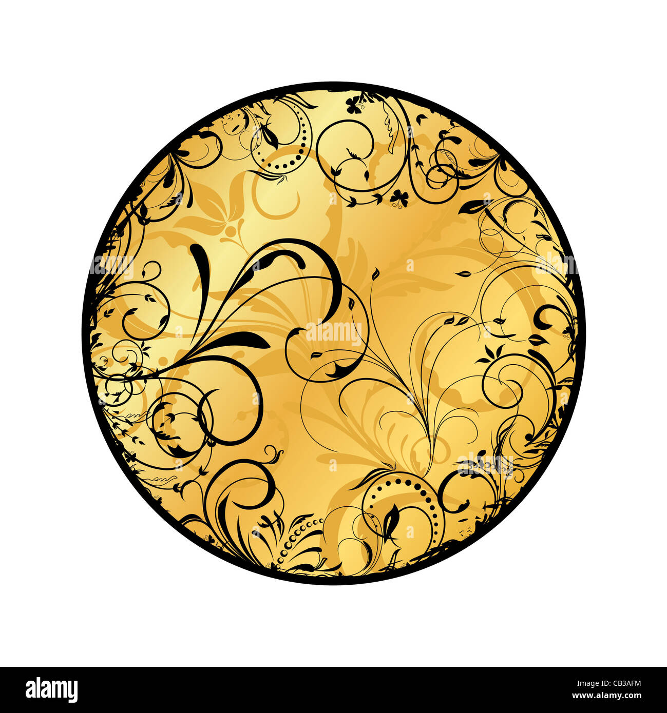 Gold floral frame hi-res stock photography and images - Alamy