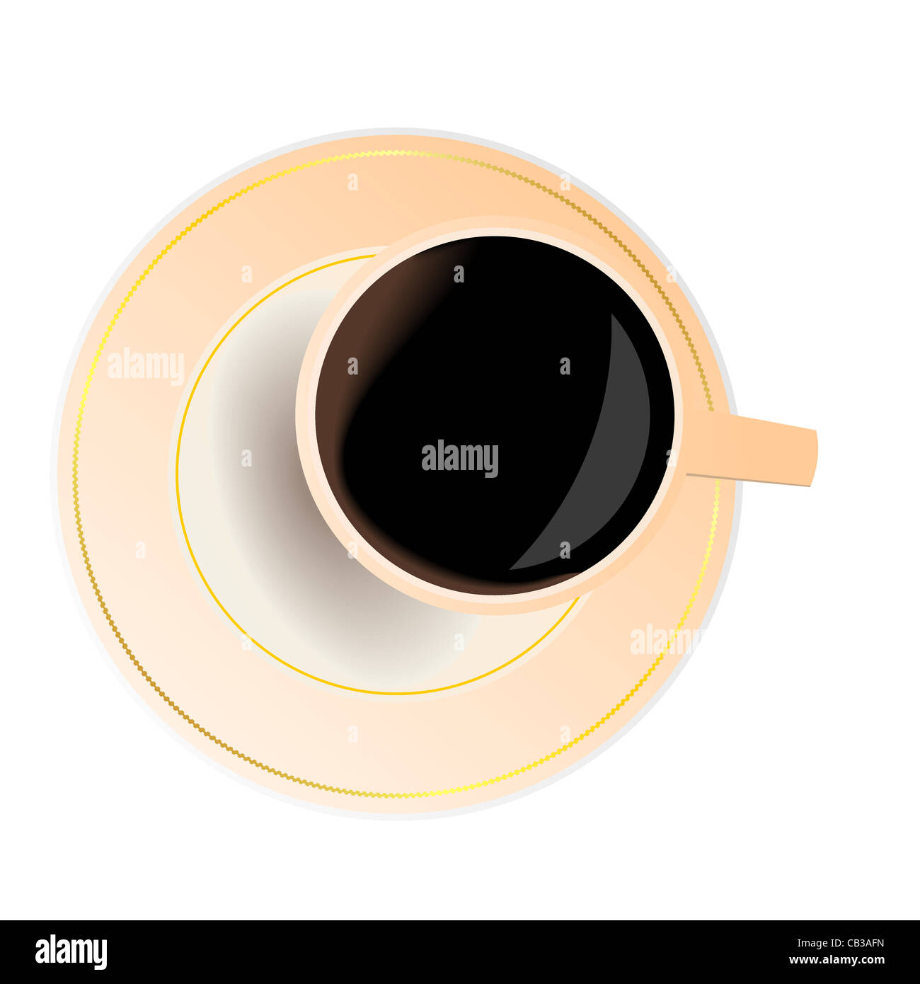 Realistic illustration coffee cup and plate - vector Stock Photo - Alamy