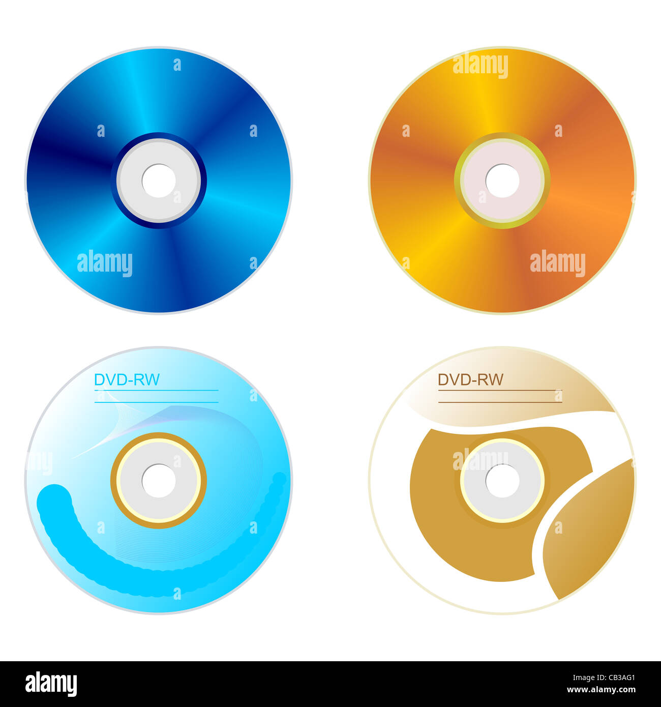 Realistic illustration set DVD disk with both sides - vector Stock ...
