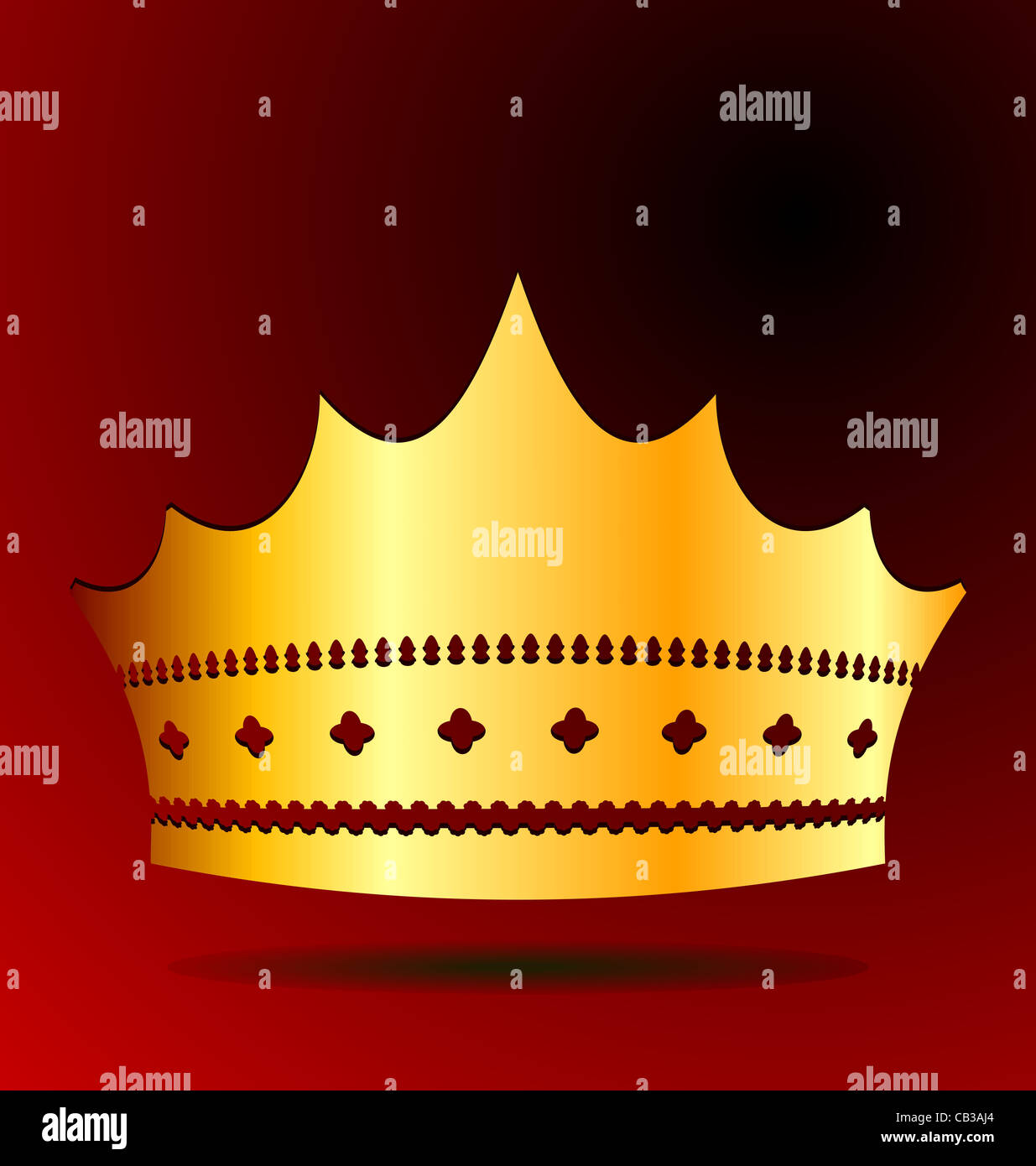 Illustration the gold royal crown for jewel design - vector Stock Photo ...