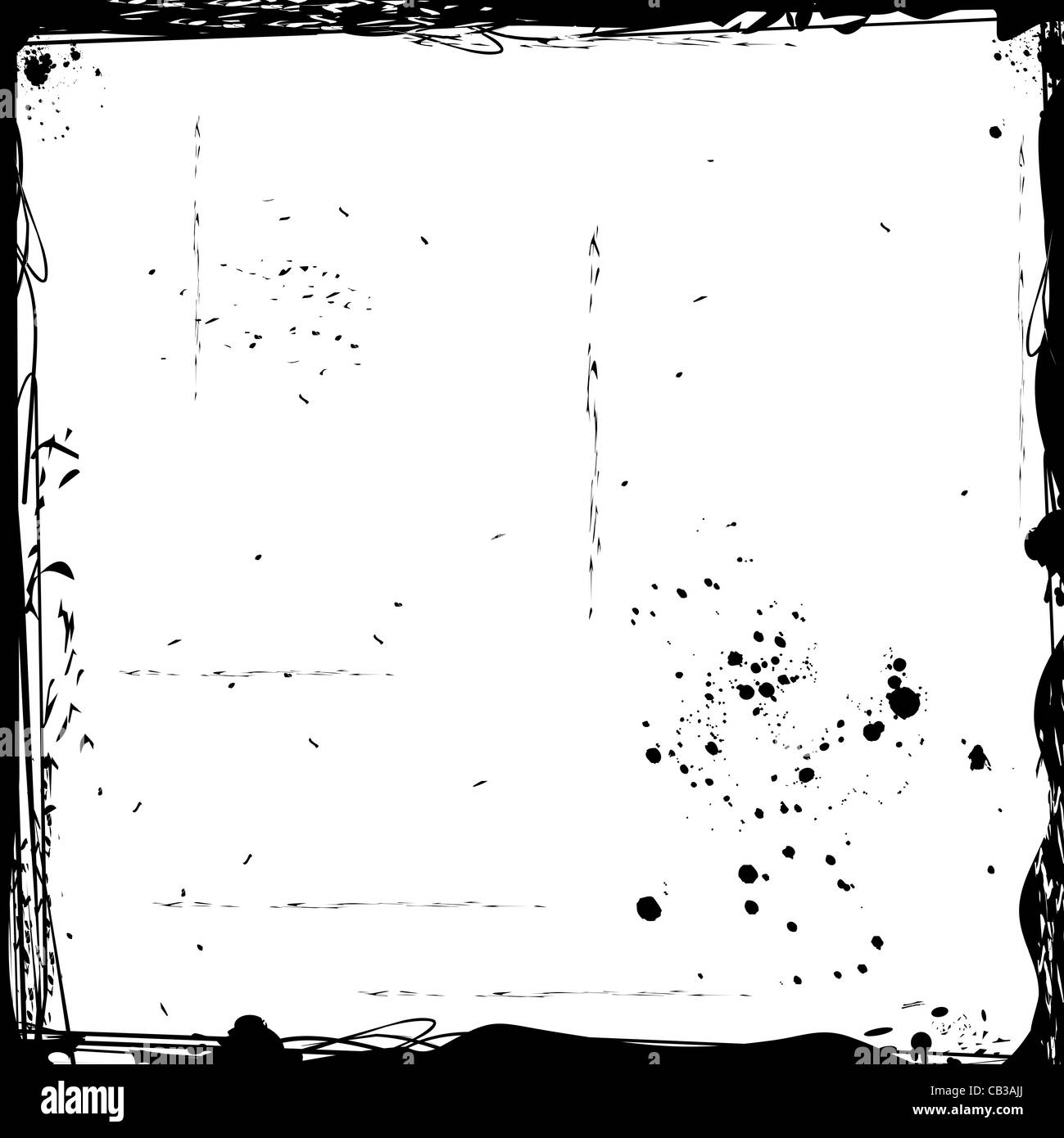 Illustration of black grunge frame Stock Photo - Alamy