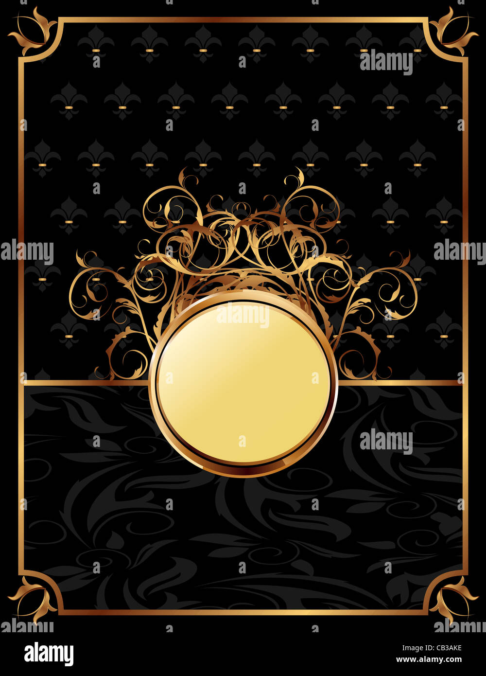 Illustration golden ornamental medallion for design - vector Stock ...