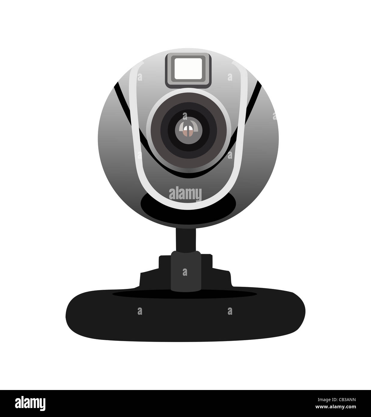 Realistic illustration of web camera isolated of white background ...