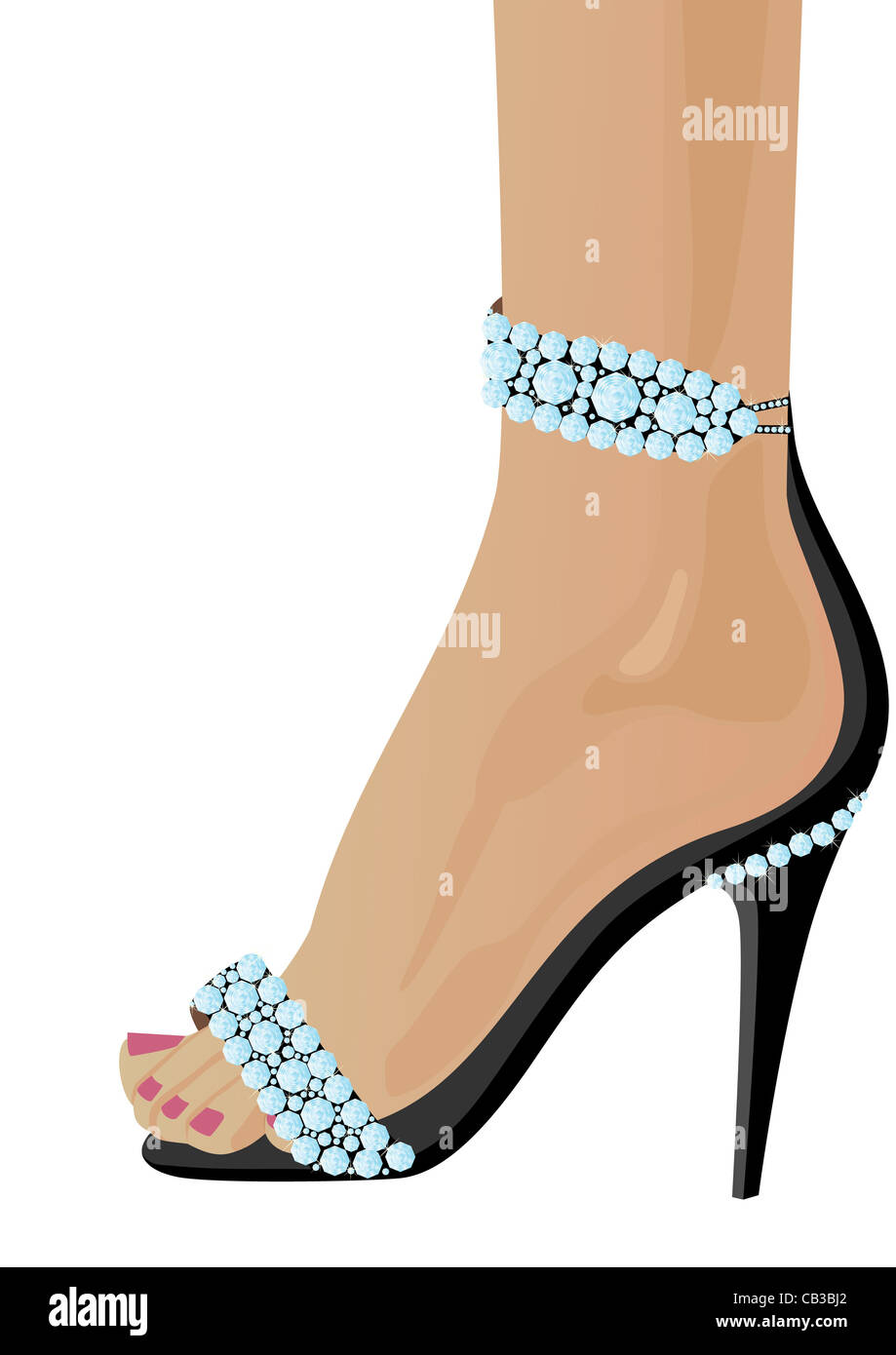 Shoes with Diamonds Stock Photo - Alamy